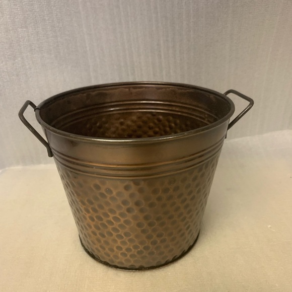 Accents | Rustic Brown Metal Bucket | Poshmark